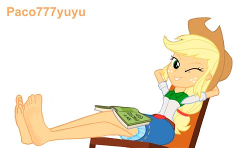 Applejack Feet Up Wink By Paco777yuyu7 On Deviantart
