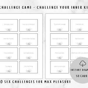 Printable Intimacy Game For Couples 50 Sex Challenges To Explore Fetishes And Kinks In The