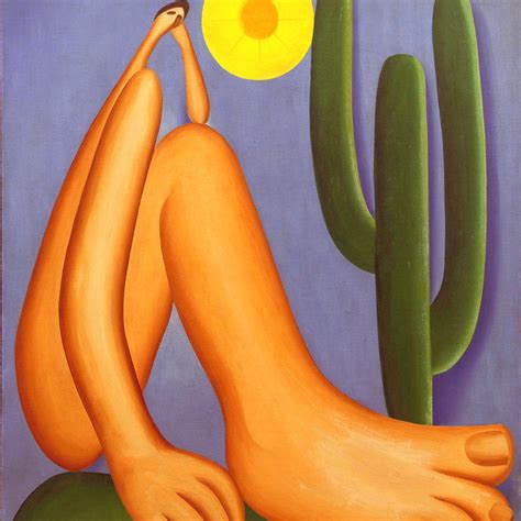 Quadro Abaporu Tarsila Do Amaral Tela Canvas 50x60cm Luxo