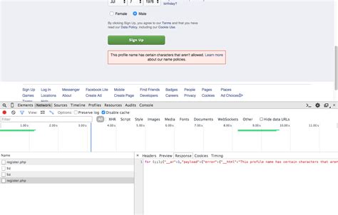 Java Designing A Sign Up Form That Has To Imitate Facebooks Policies