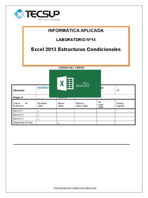 Lab 14 Estructuras Condicionales Pdf Macro Informática Laboratorios