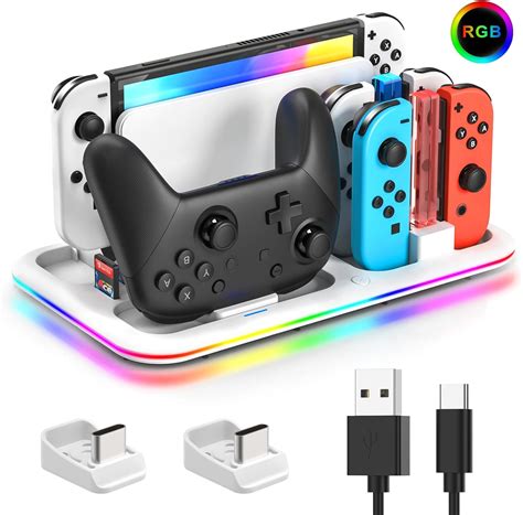 Rgb Switch Controller Charger For Nintendo Switch And Oled