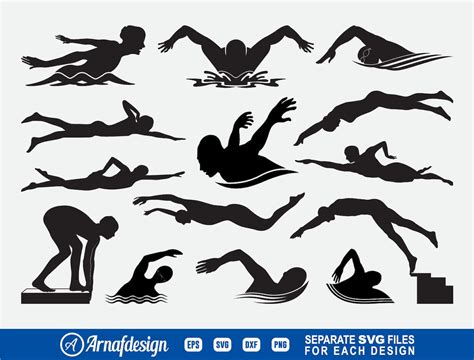 Swimming Svg Swimmer Svg Swim Svg Clipart Cut Files For Silhouette