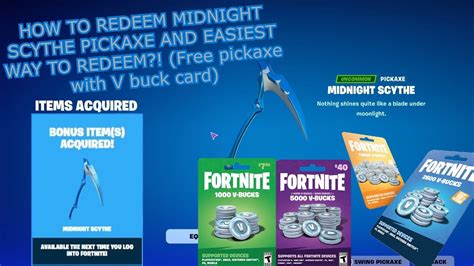 How To Redeem Midnight Scythe Pickaxe And Easiest Way To Redeem Free