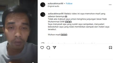 Komika Lampung Aulia Rakhman Minta Maaf usai Diduga Hina Nabi Muhammad