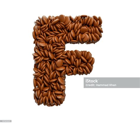 초콜릿 코팅 콩 초콜릿 사탕 알파벳 워드 F 3d 일러스트로 만든 편지 F 갈색에 대한 스톡 사진 및 기타 이미지 갈색
