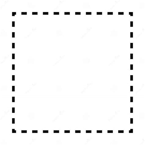 Square Shape Dashed Icon Vector Symbol For Creative Graphic Design Ui Element Stock Vector