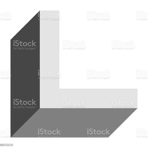 문자 및 숫자 등각투영 입방 글꼴 3d 왼쪽 아래 앞면 밝은 회색 문자 L 벡터 알파벳 L에 대한 스톡 벡터 아트 및 기타