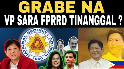 Kakapasok Lang Naku Po Vp Sara Fprrd Tinanggal National Security