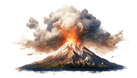 Ai Generated Volcanic Eruption Natural Disaster Scene 36460369 Png