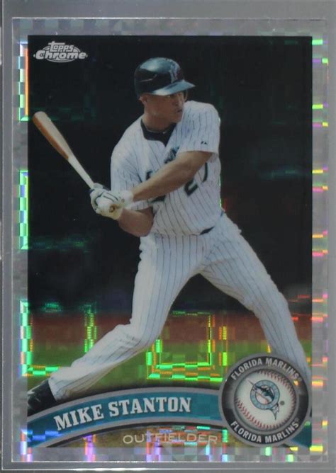 2011 Topps Chrome X Fractor 85 Giancarlo Stanton For Sale Online Ebay