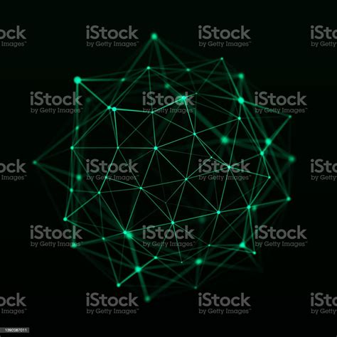 점과 선에서 미래 지향적 인 디지털 모양 네트워크 연결 구조 빅 데이터 시각화 3d 렌더링 0명에 대한 스톡 사진 및 기타 이미지 Istock