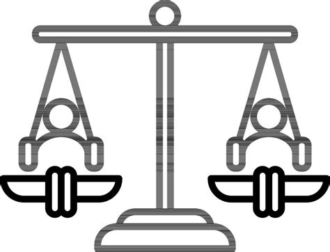 Gender Equality Scale Icon In Black Outline 24332319 Vector Art At