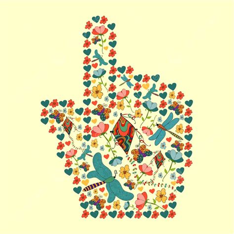 Spring Social Media Hand Cursor Beauty Internet Chat Vector Beauty