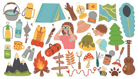 Doodle Flat Vector Clipart A Set Of Thematic Illustrations On The
