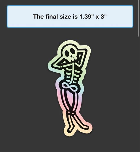 Sassy Skeleton Sticker Halloween Sticker Spooky Sticker Etsy