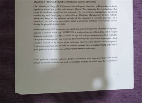 Solved Question 3 Erd And Distributed Database Systems 25