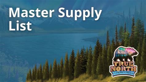 True North Master Supply List Group VBS Tools