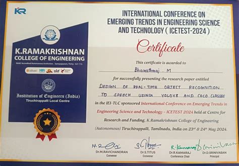 bharathraj m on linkedin icetest2024 research engineering