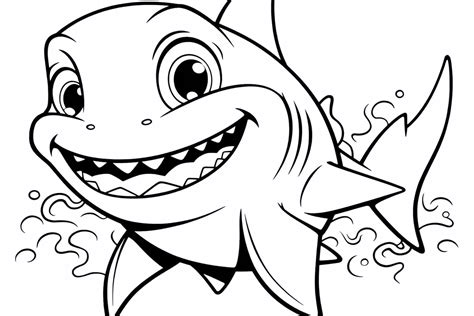 Baby Shark Pdf Printable Coloring Page