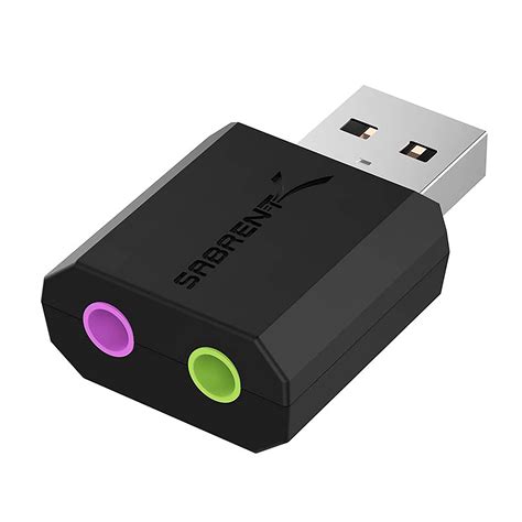 Buy Sabrent Usb To 35mm Double Jack Audio Adapter Headphone