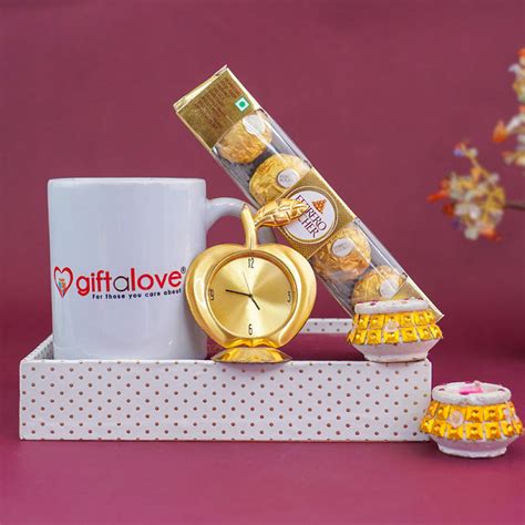 Send Personalized Mug With Chocolates Corporate Diwali T Hamper