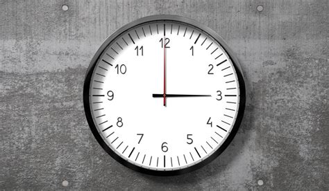 Premium Photo Time At 3 O Clock Classic Analog Clock On Rough Concrete Wall 3d Illustration