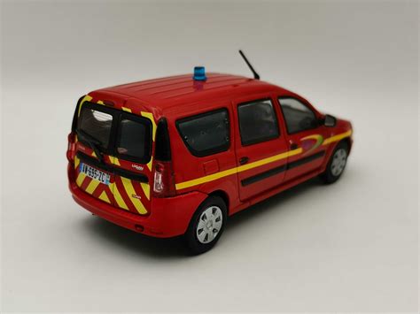 Machetă Dacia Logan Mcv Pompieri Ixo Hachette Scara 1 43