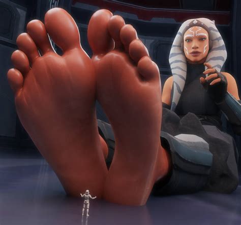Rule 34 3d Ahsoka Tano Female Foot Fetish Giantess Mrgtsfloop Soles
