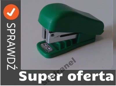Mini Zszywacz Biurowy Zszywki Zielony PROMOCJA 6337704996