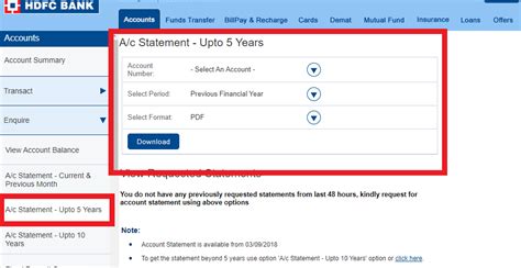 How To Download Hdfc Bank Account Statement 101