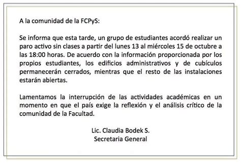 FCPyS UNAM on Twitter Aquí la información oficial del paro que se