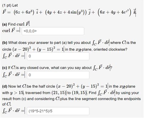 solved let vector f 6z 6x 3 vector i 4y 4z