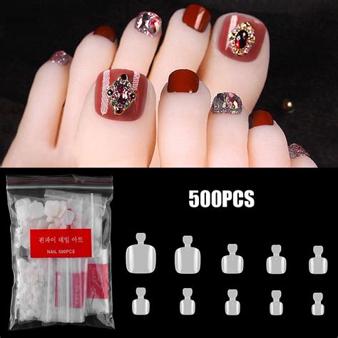 Cengzishu Acrylic Nails Tips Clear Long 24 Pieces Of Wearable Full