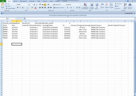 Invoice Spreadsheet