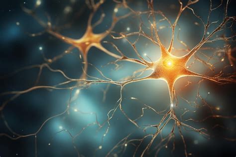 Premium Ai Image Microscopic Human Neuron Generative Ai