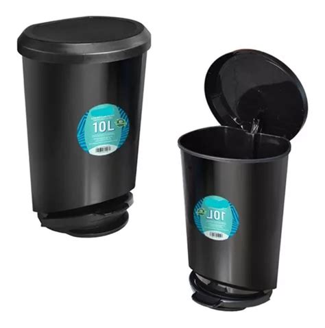 Cesto Lixeira C Tampa Pedal 10l Cozinha Banheiro Label MercadoLivre