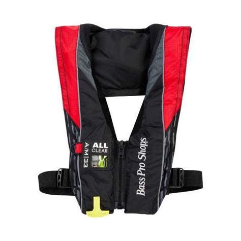 Bass Pro Shops Am33 All Clear Inflatable Life Vest Sports Supplies