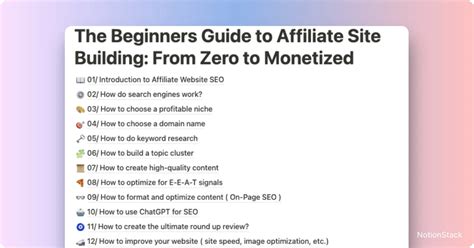 the best notion templates for seo