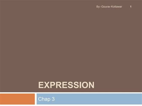 Expression In Cpp Ppt