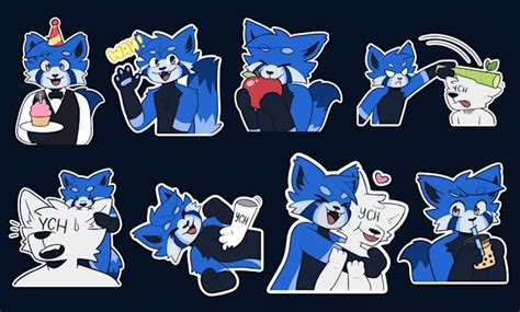 Draw Custom Furry Telegram Sticker Animated Telegram Discord Sticker