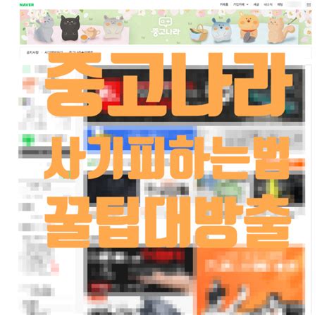 중고나라 사기 안당하는 법 중고거래 꿀팁 대방출 네이버 블로그