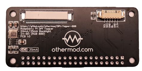 raspberry pi dpi topper for 40 pin lcd 24 bit rgb 888 version othermod