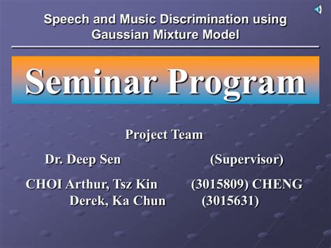 Speech And Music Discrimination Using Gaussian Mixture Model