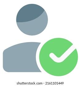 Check Mark On Classical User Authentication Stock Vector Royalty Free