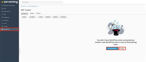 Plesk Wordpress Toolkit Serverting Premium Hosting
