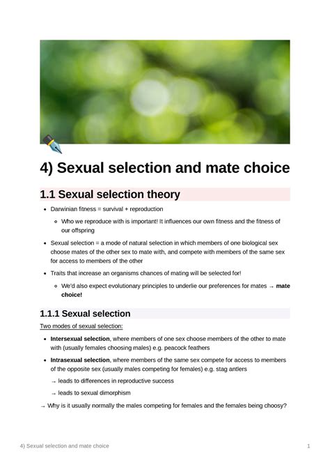 4 Sexual Selection And Mate Choice 1 Sexual Selection Two Modes Of Sexual Selection
