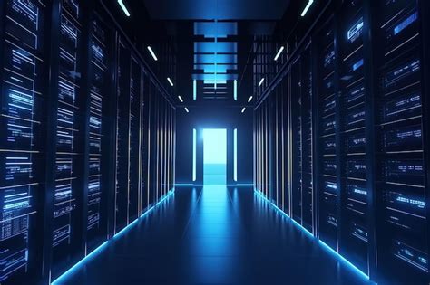 Premium Photo Data Center Or Server Room With Servers Of Information