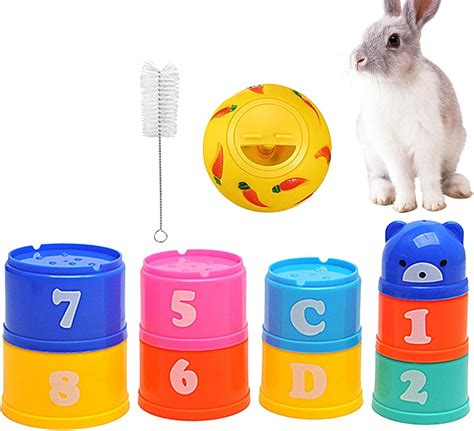 Stacking Cups Toybunnies Cups Stack Up Toy Portable Rabbit Foraging