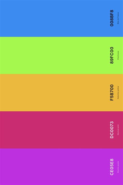 25 Best Neon Color Palettes With Names And Hex Codes Artofit